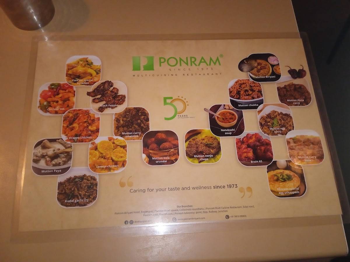 Menu at Ponram Food Square, Settinaickenpatti