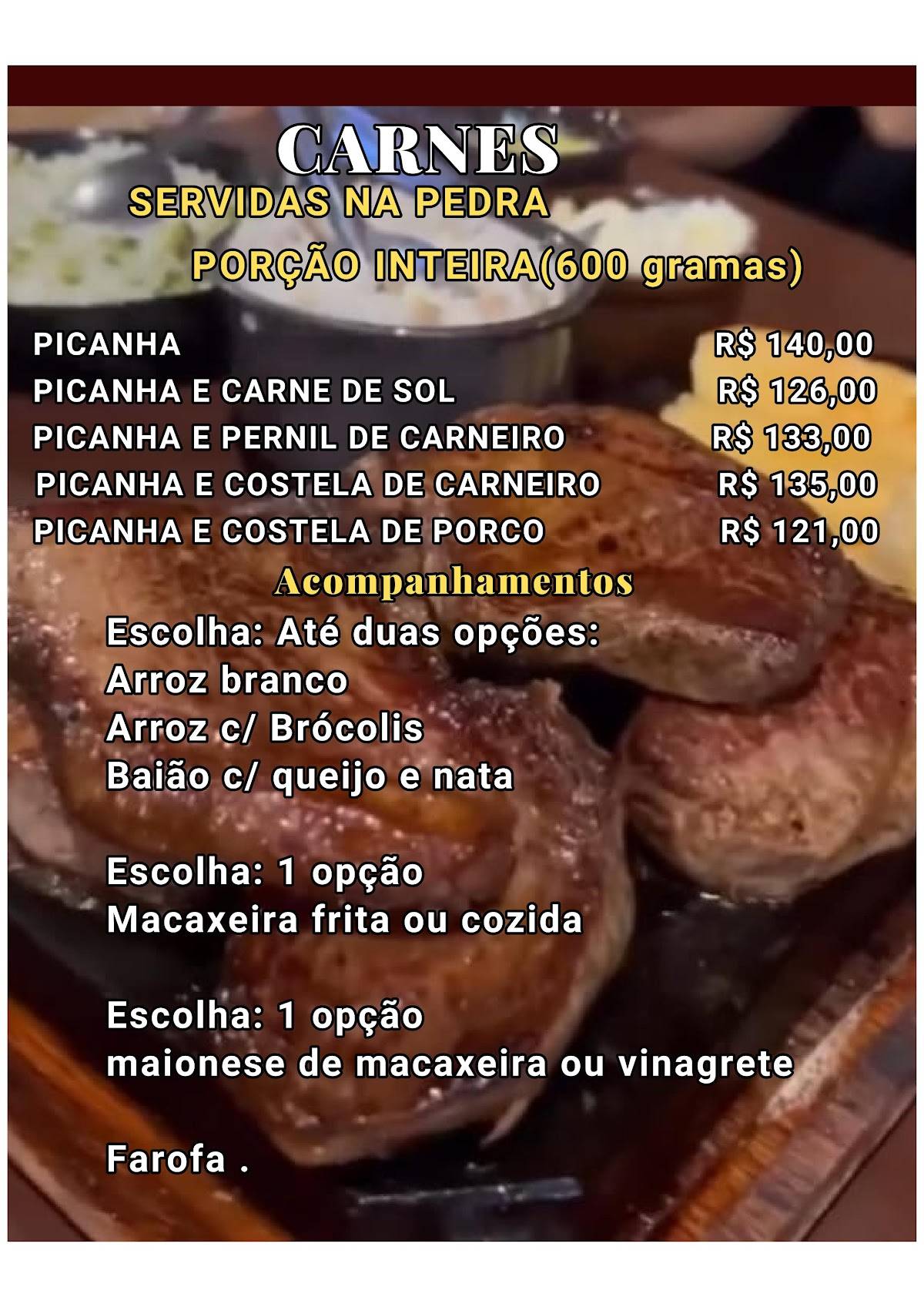 Menu em Ponto da Picanha restaurante, Boa Vista, R. da Bacabeira