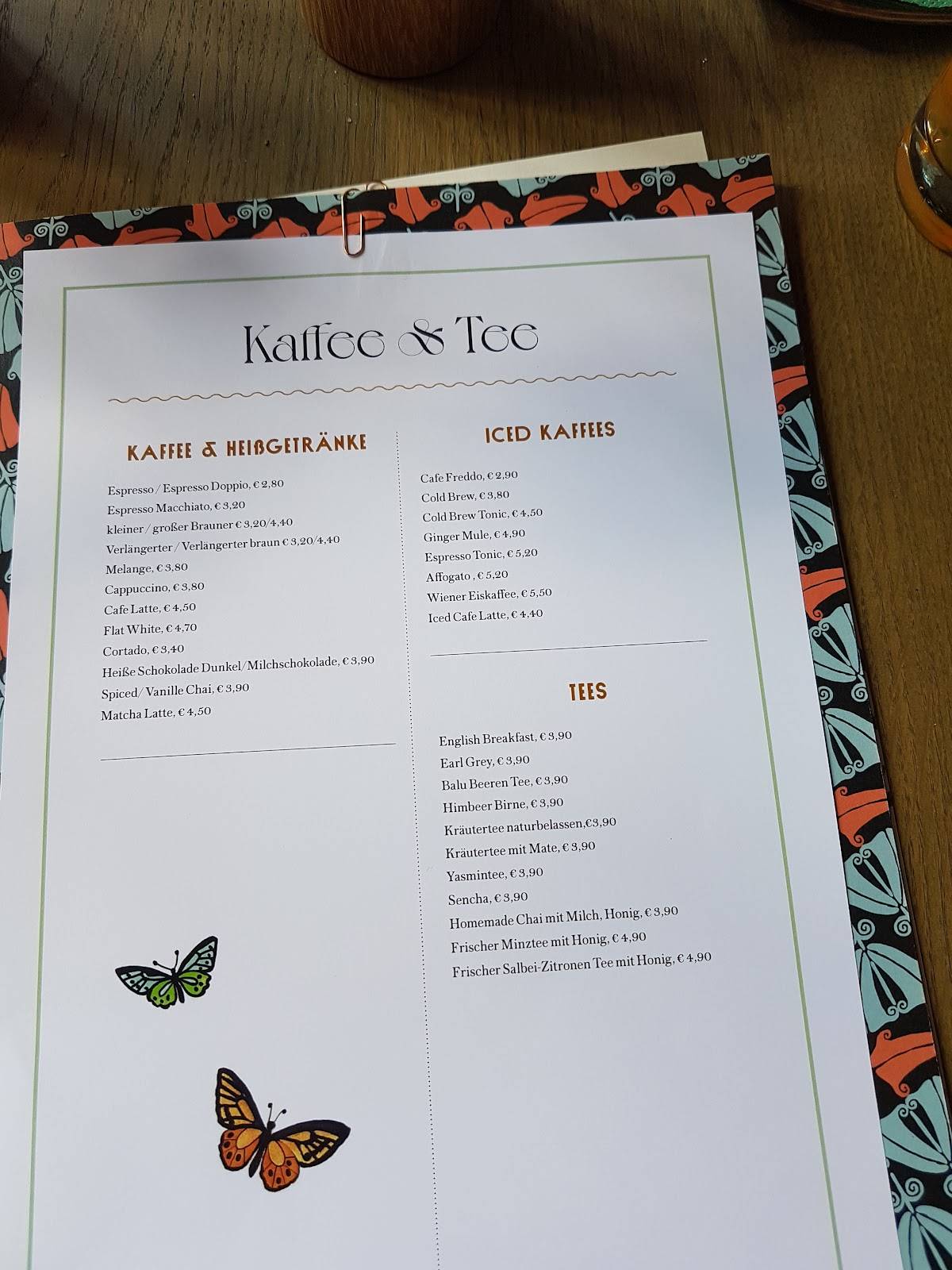 Menu au Ponykarussell – Das Café, Vienne