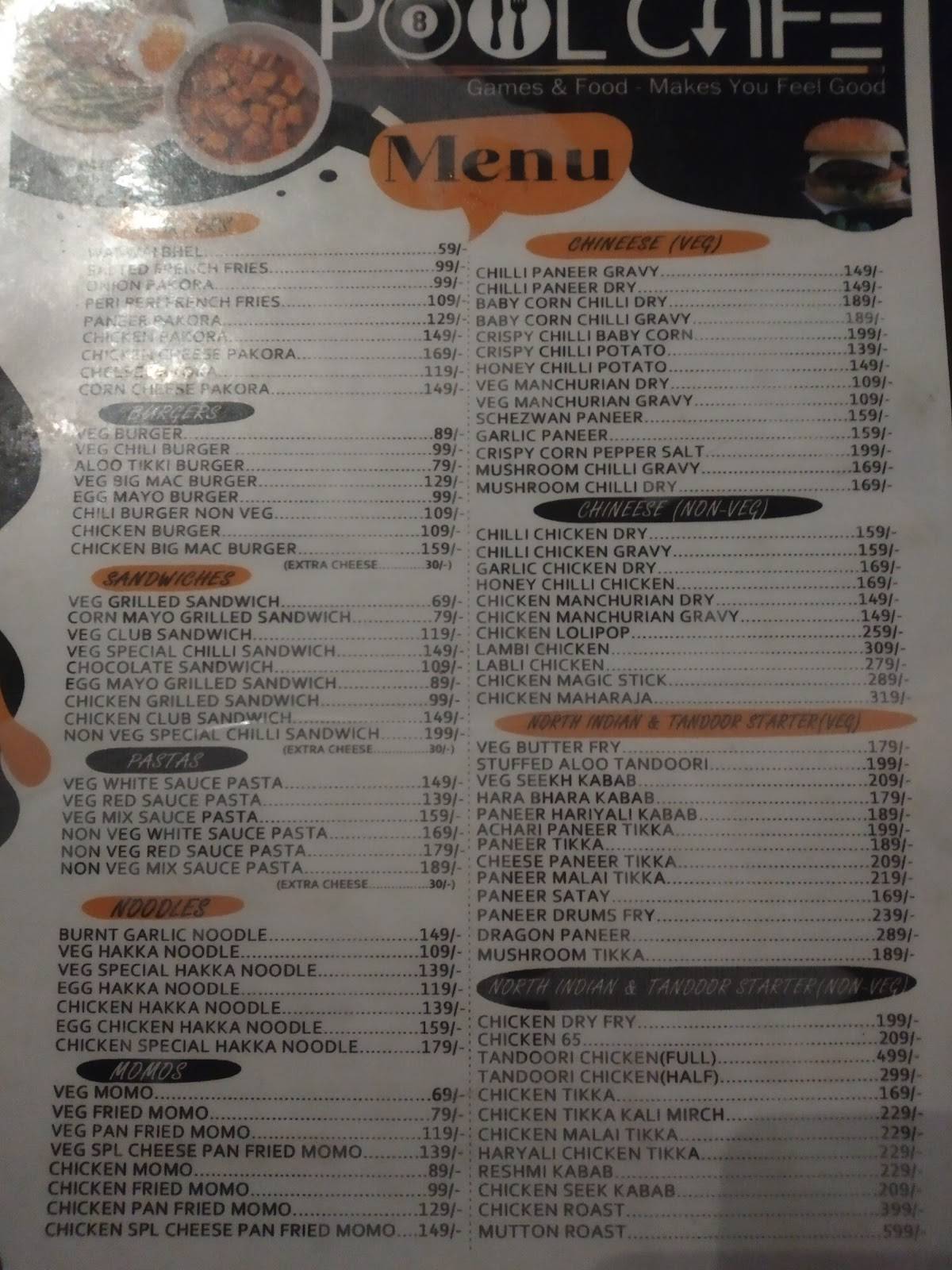 Menu at Pool Cafe, Kishanganj