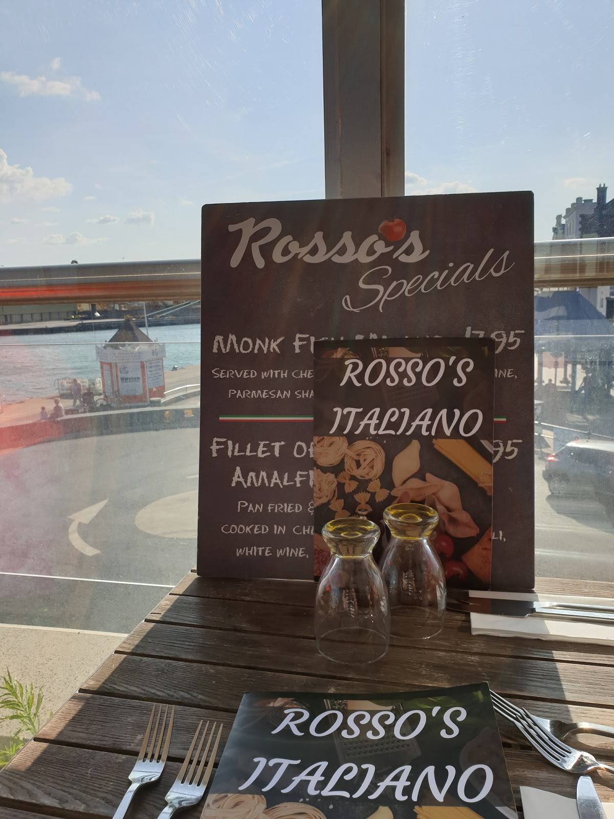 Menu at Rosso's Italiano restaurant, Poole, 25