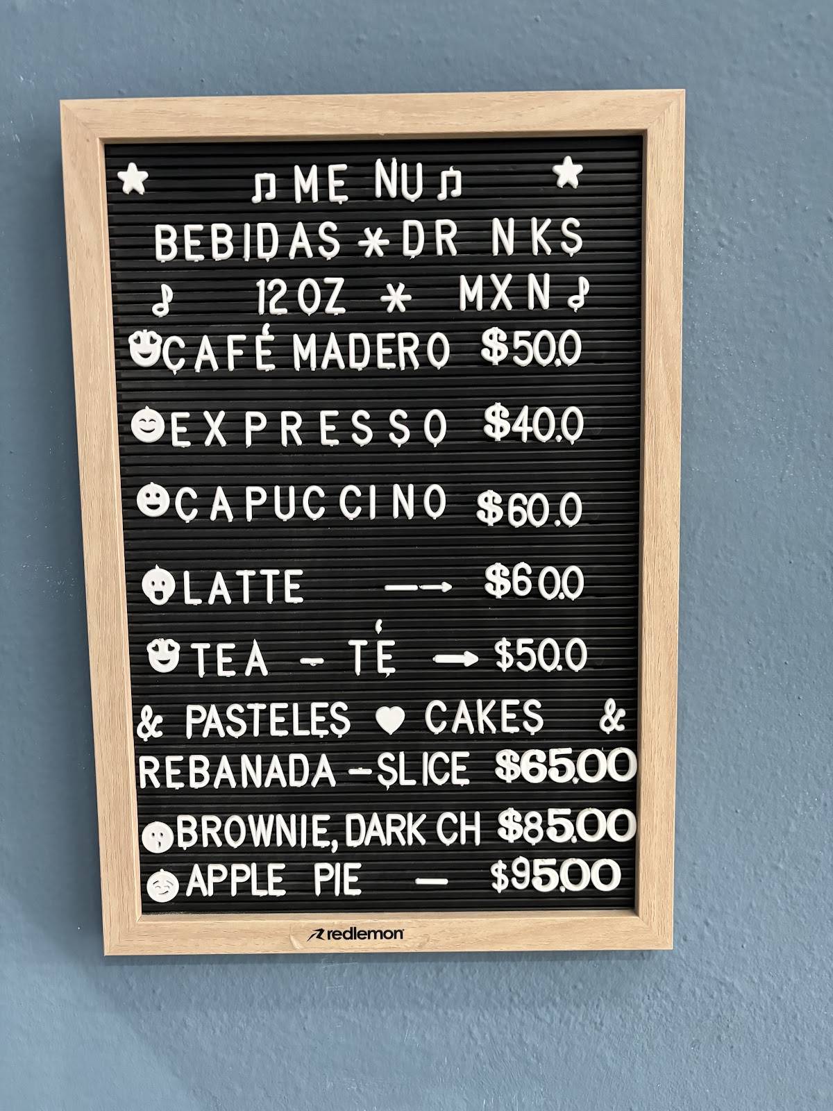 Carta de Cafe Madero 294, Puerto Vallarta