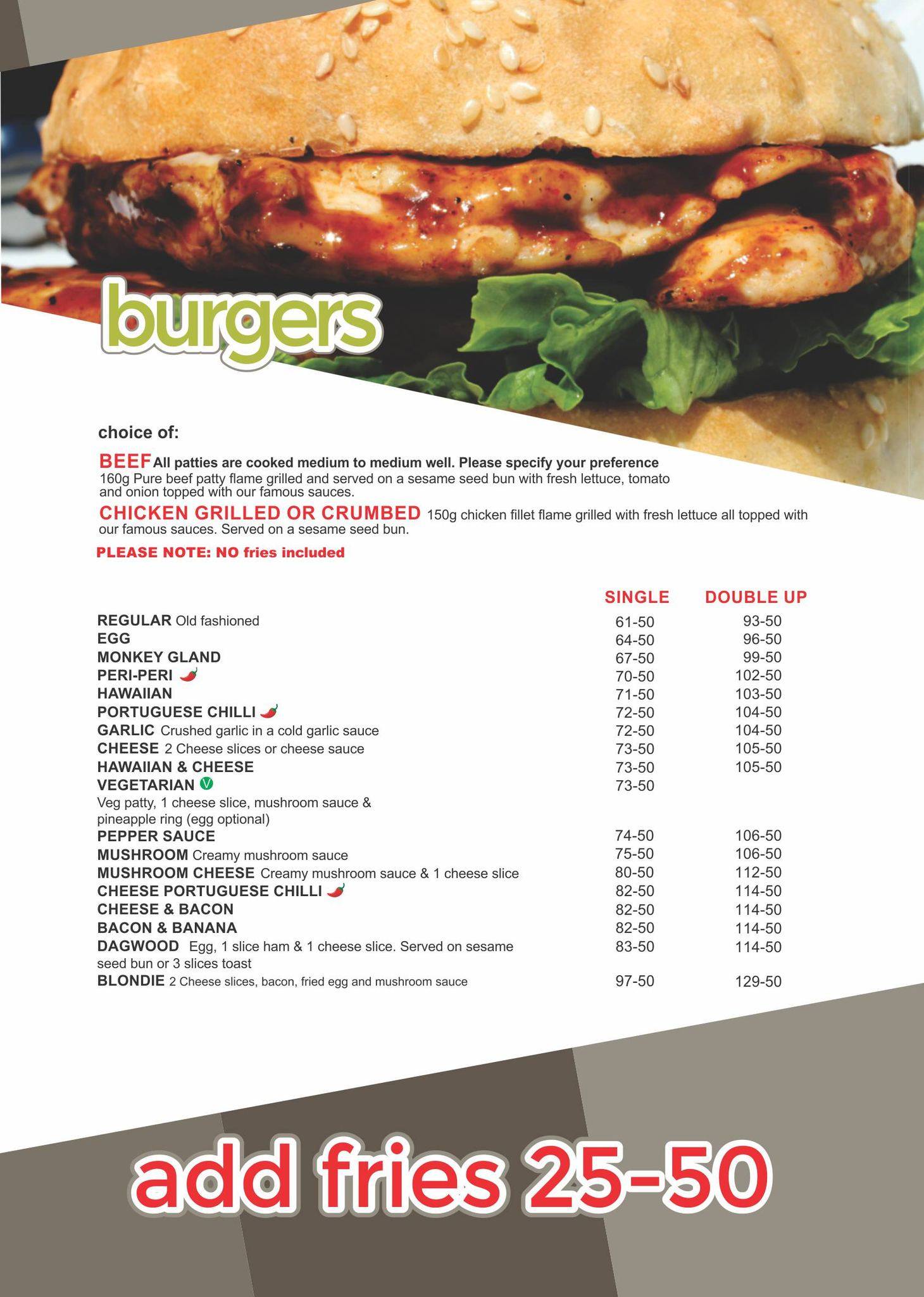 Menu at Brewers Family Restaurant & Take Aways, Pretoria, C/o Meyer ...