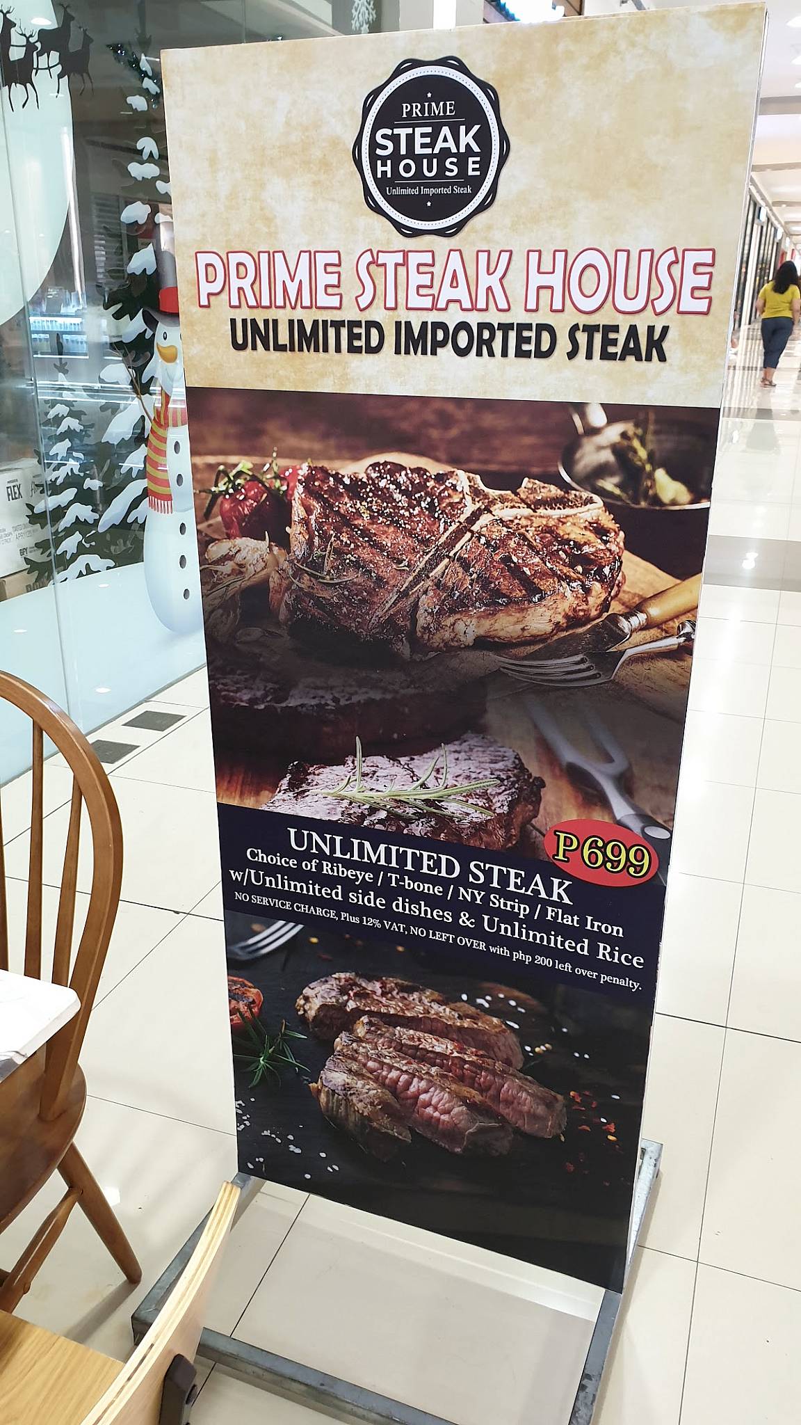 Menu at Prime Steak House - SM City Clark steakhouse, Angeles