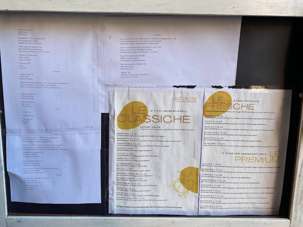 Menu da Promessi Sposi ristorante, Iseo