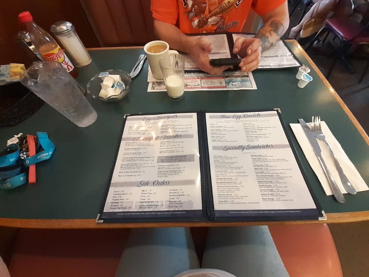 Menu at Ashland Cafe, Cockeysville