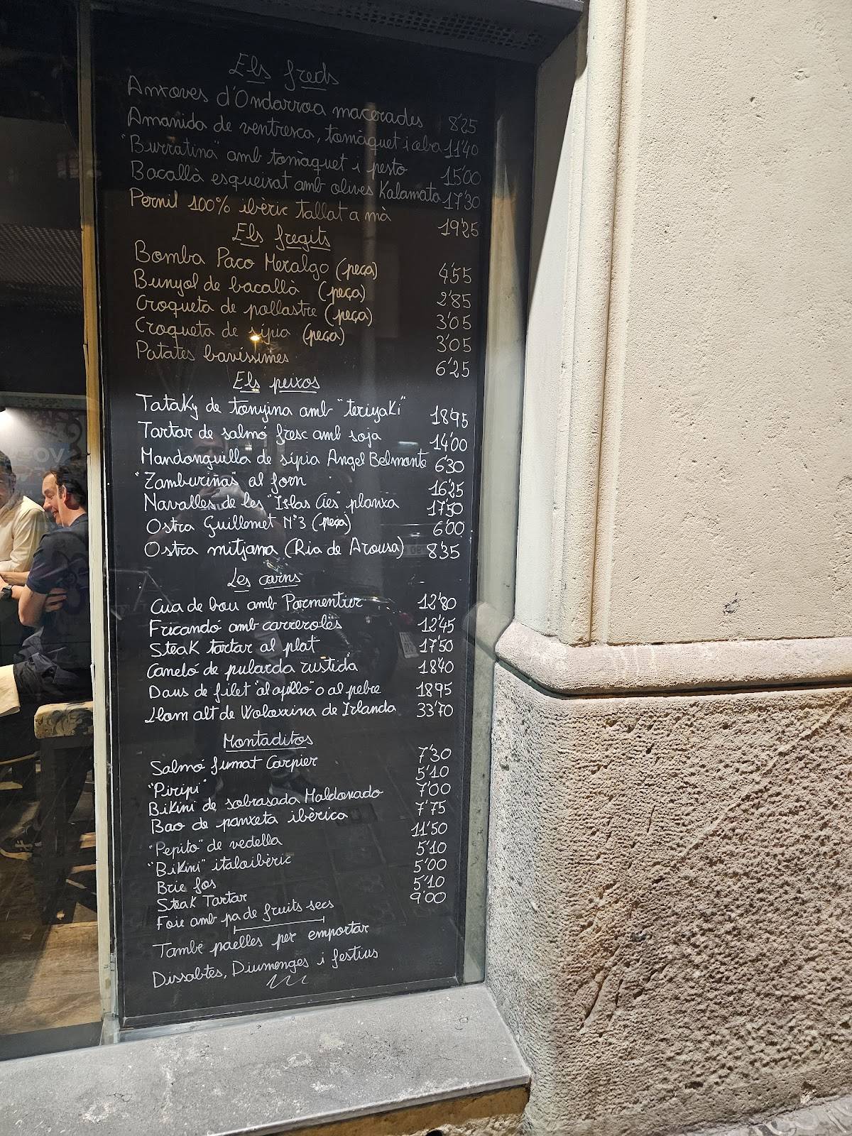 Menu at Bar Restaurant Neutral Ganduxer, Barcelona