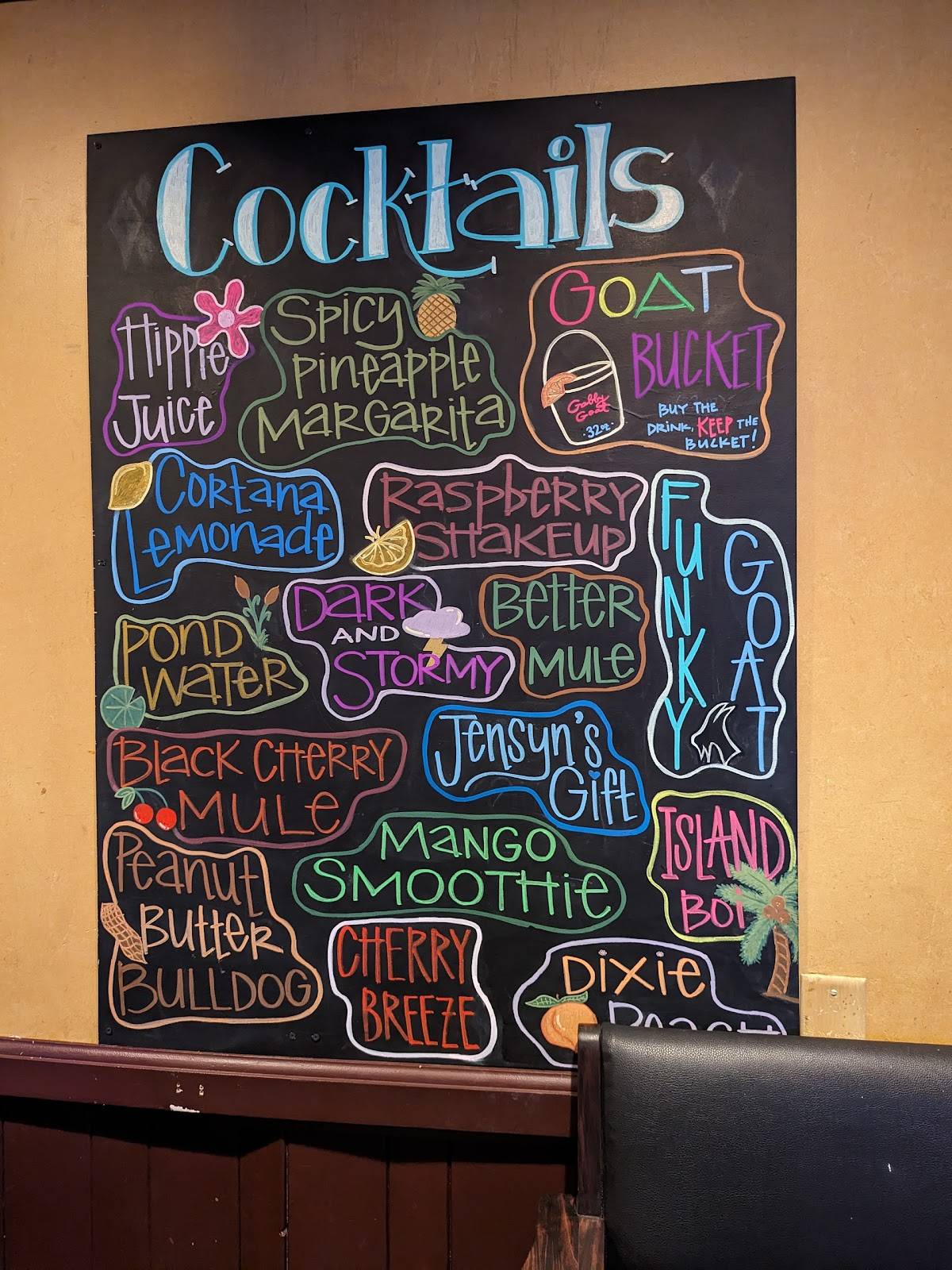 Menu at Gabby Goat American Pub & Grill, Effingham