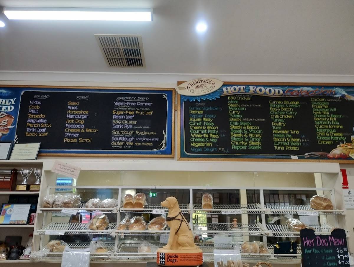 Menu at Goolwa Bakery, Goolwa