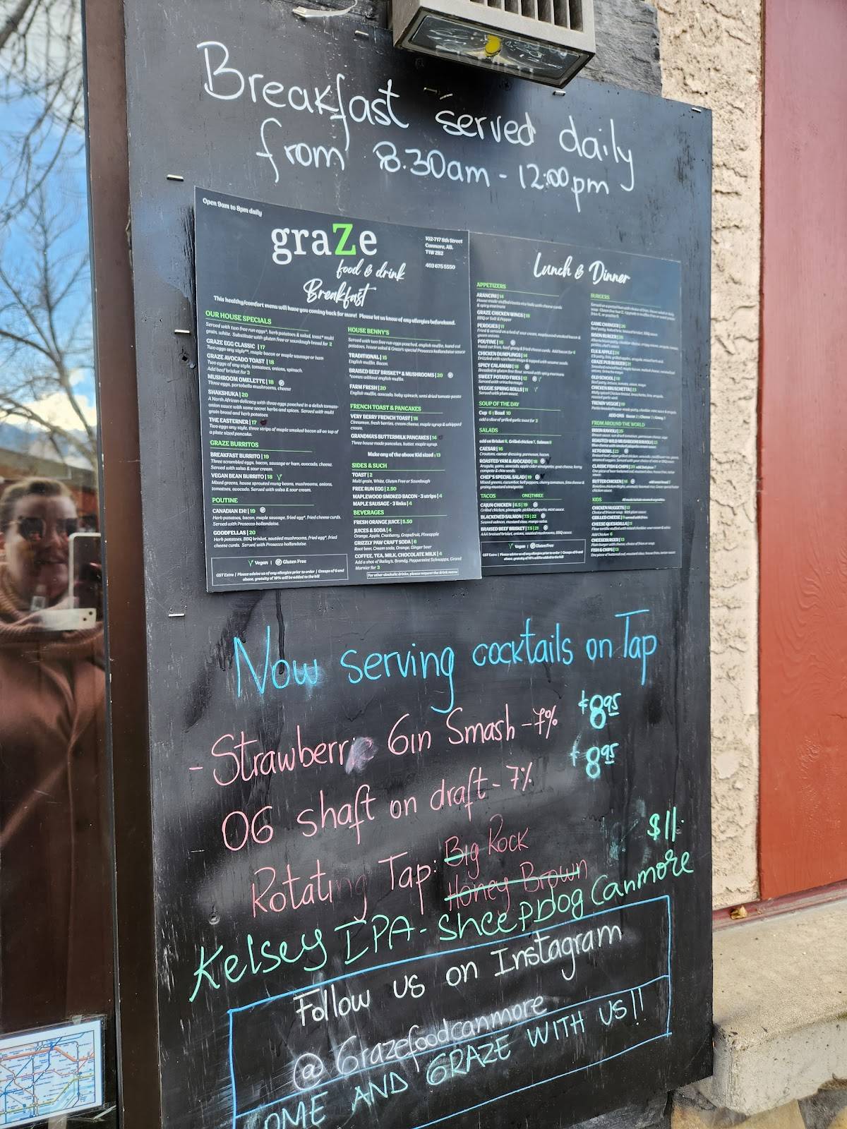 Menu at Graze Food & Drink pub & bar, Canmore