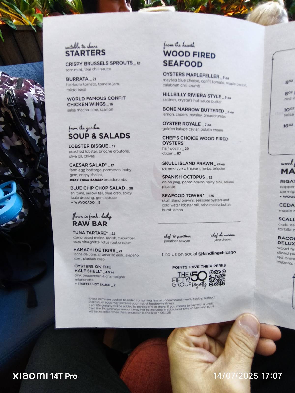 Menu at Kindling Downtown Cookout & Cocktails desserts, Chicago