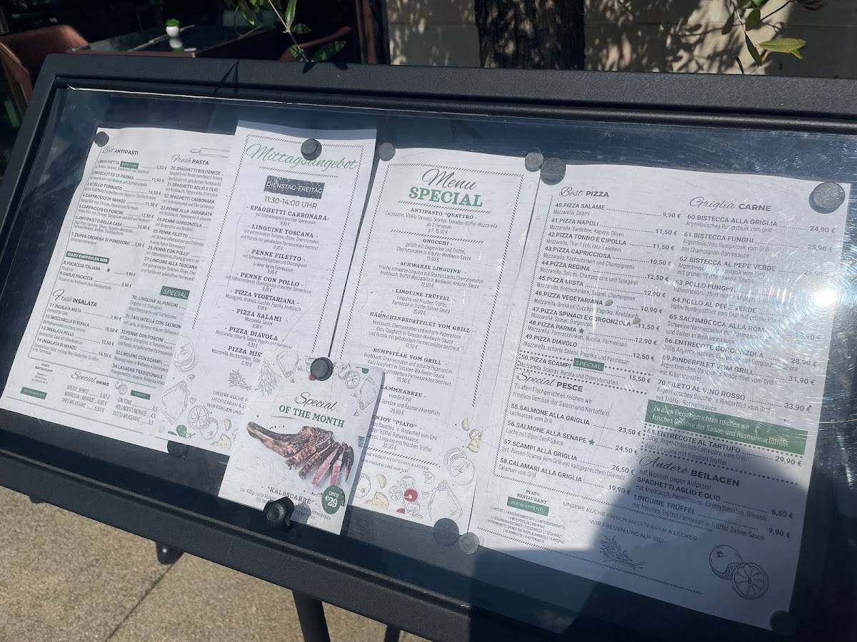 Menu au Piato Restaurant, Cottbus