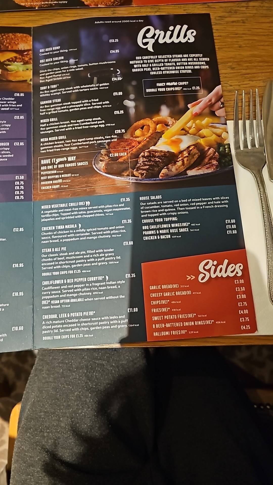 Menu at Pure Drop pub & bar, Ferndown
