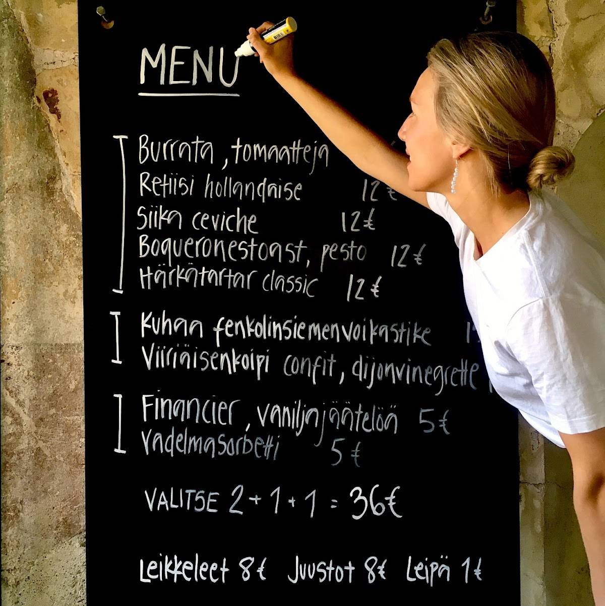 Menu at Restaurant BasBas Kulma, Helsinki