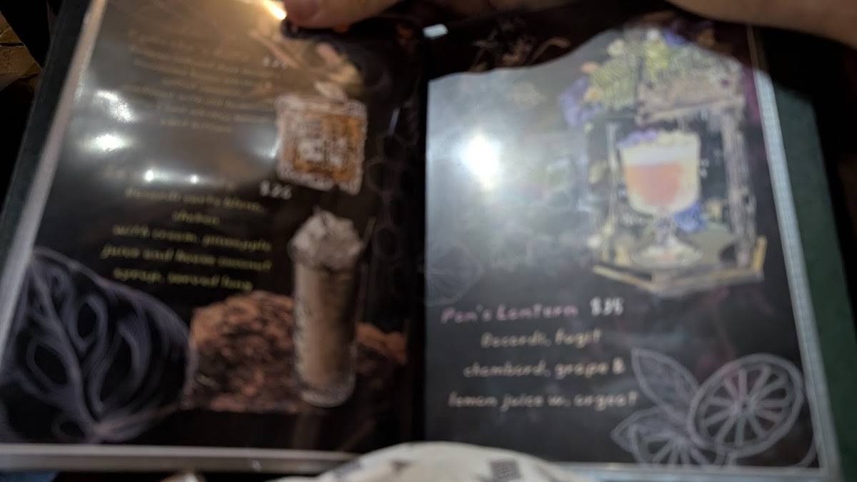 Menu at Saga Bar, Chippendale