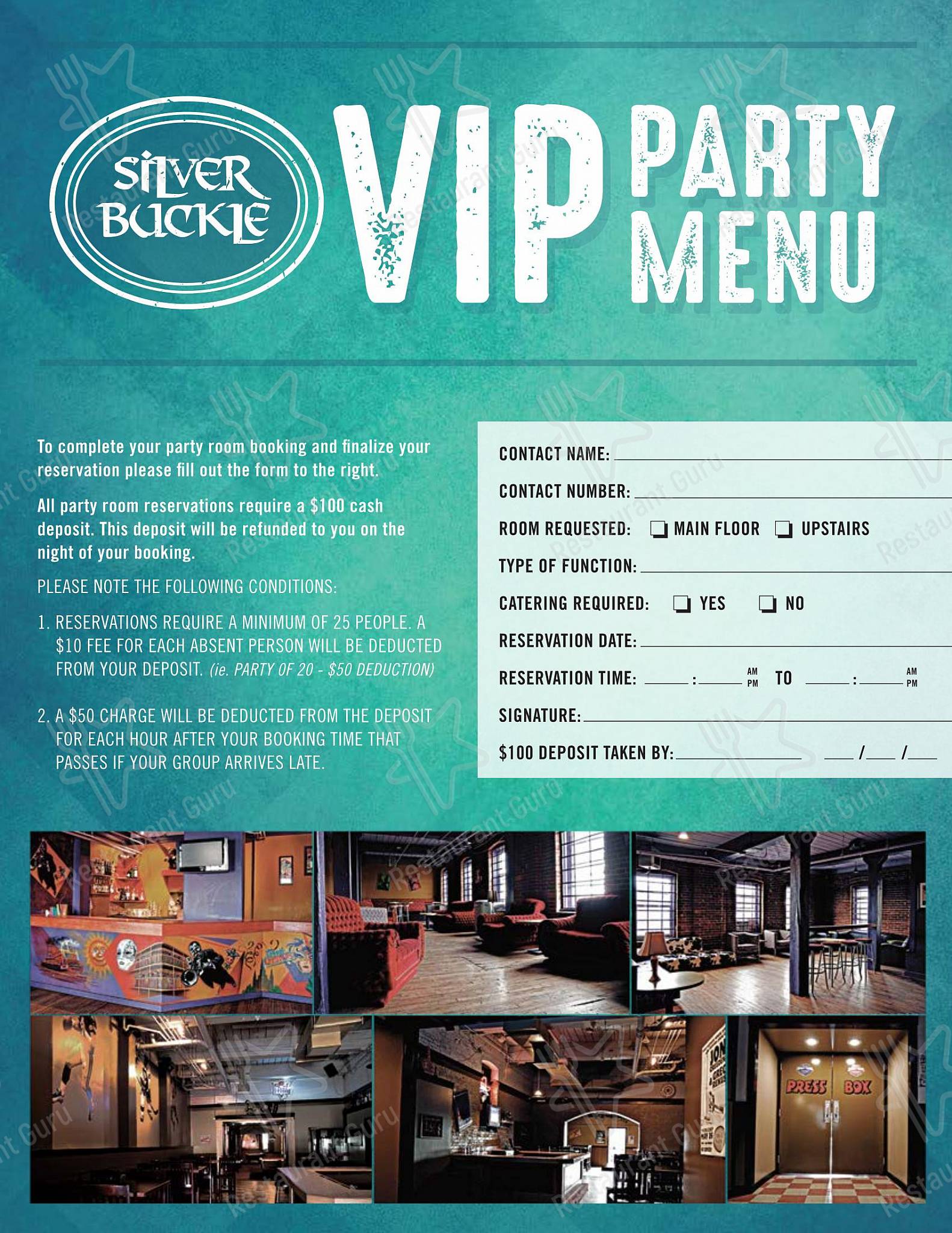 Menu at Silver Buckle Sports Bar, Medicine Hat