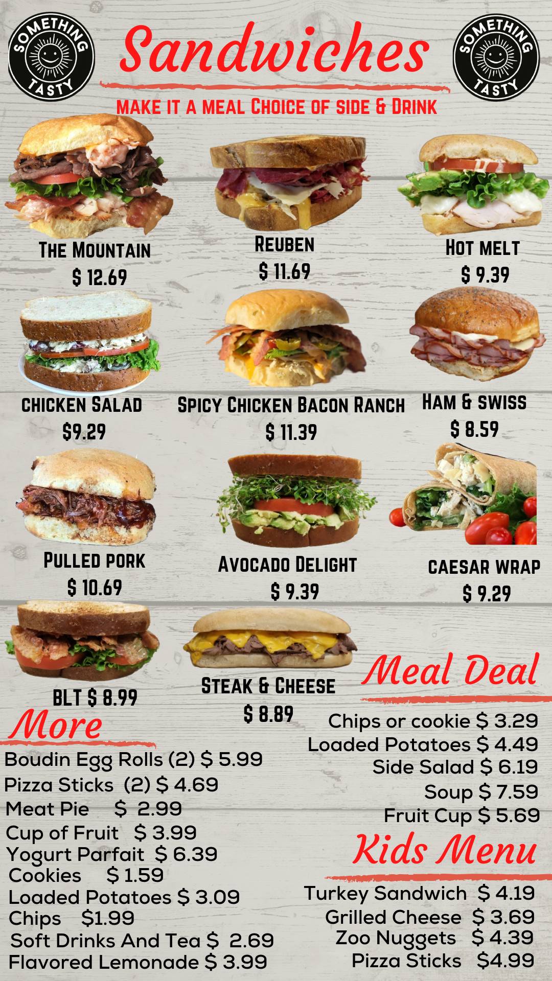 Menu at Something Tasty pub & bar, Stonewall