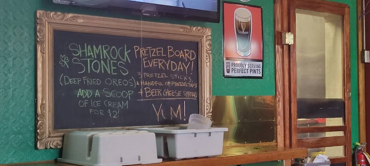 Menu at Sonka Irish Pub, Terre Haute