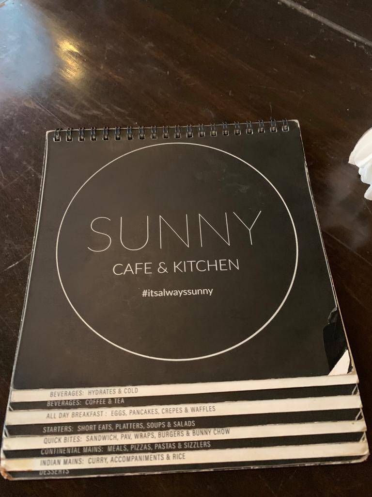 Menu at Sunny Cafe & Kitchen, Bengaluru