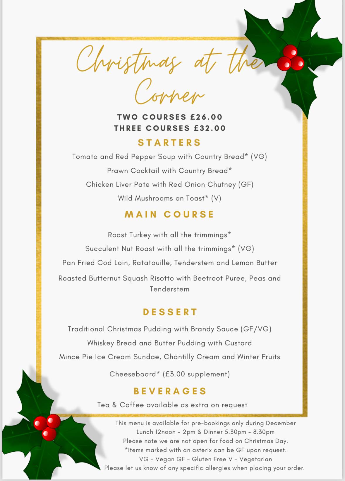 Menu at The Corner Cupboard pub & bar, Winchcombe