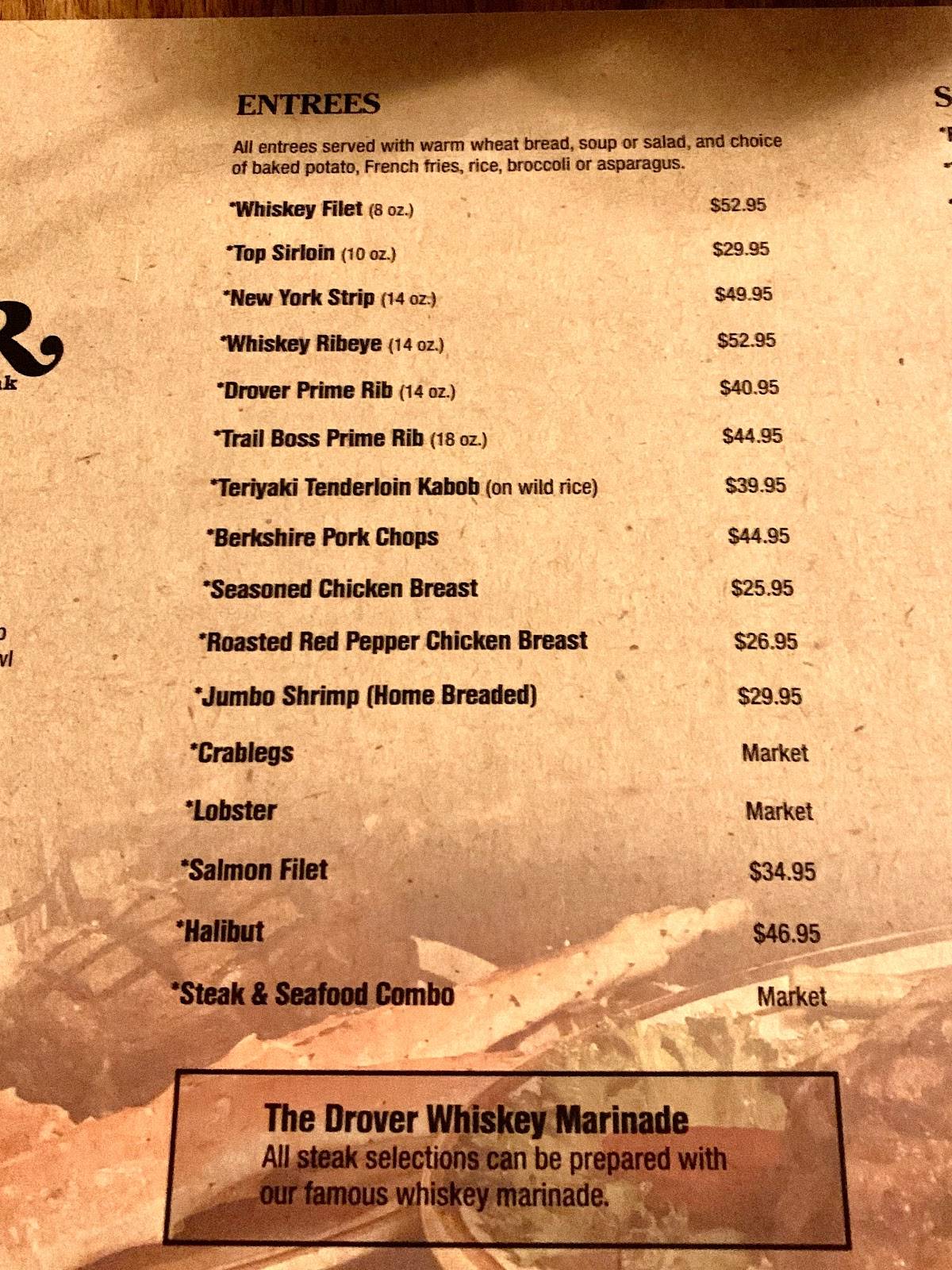 Menu at The Drover pub & bar, Omaha, S 73rd St