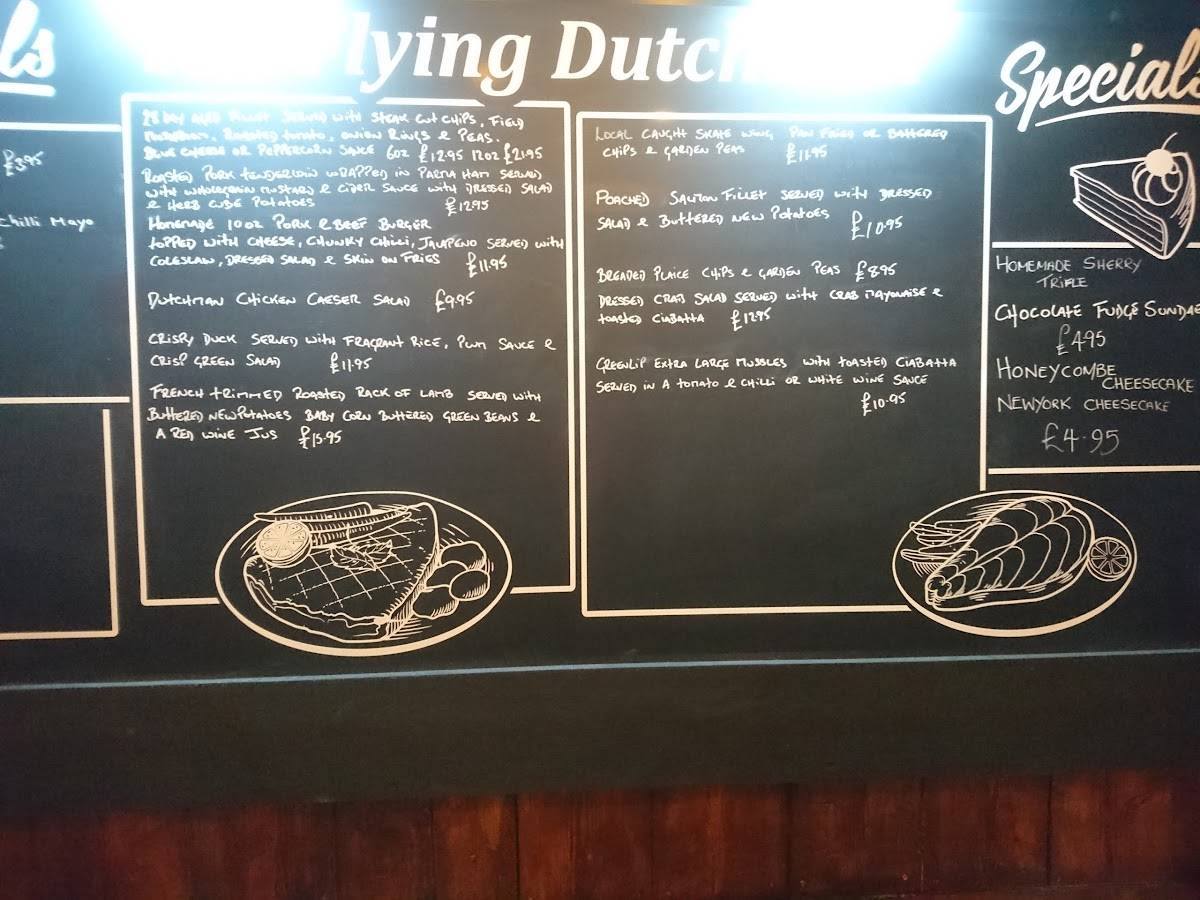 Menu at The Flying Dutchman pub & bar, Queenborough