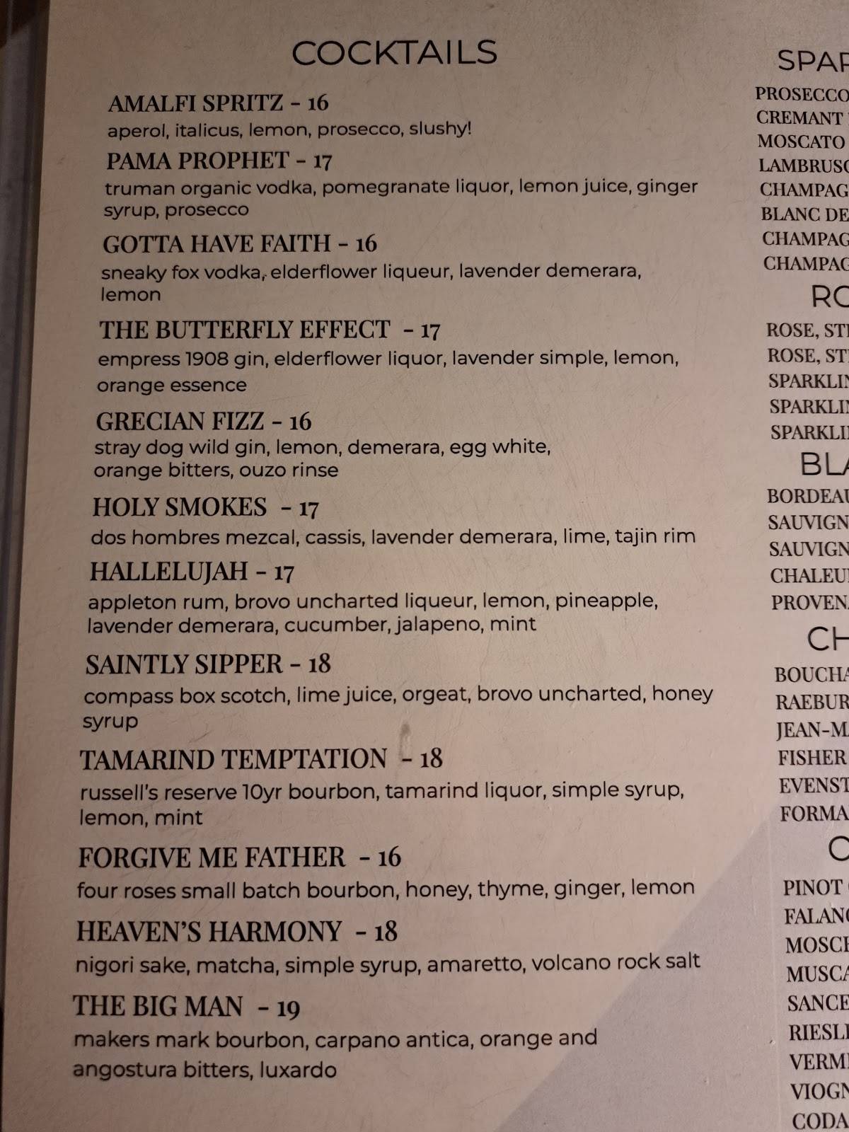 Menu at The Foxtail On The Lake pub & bar, Des Plaines