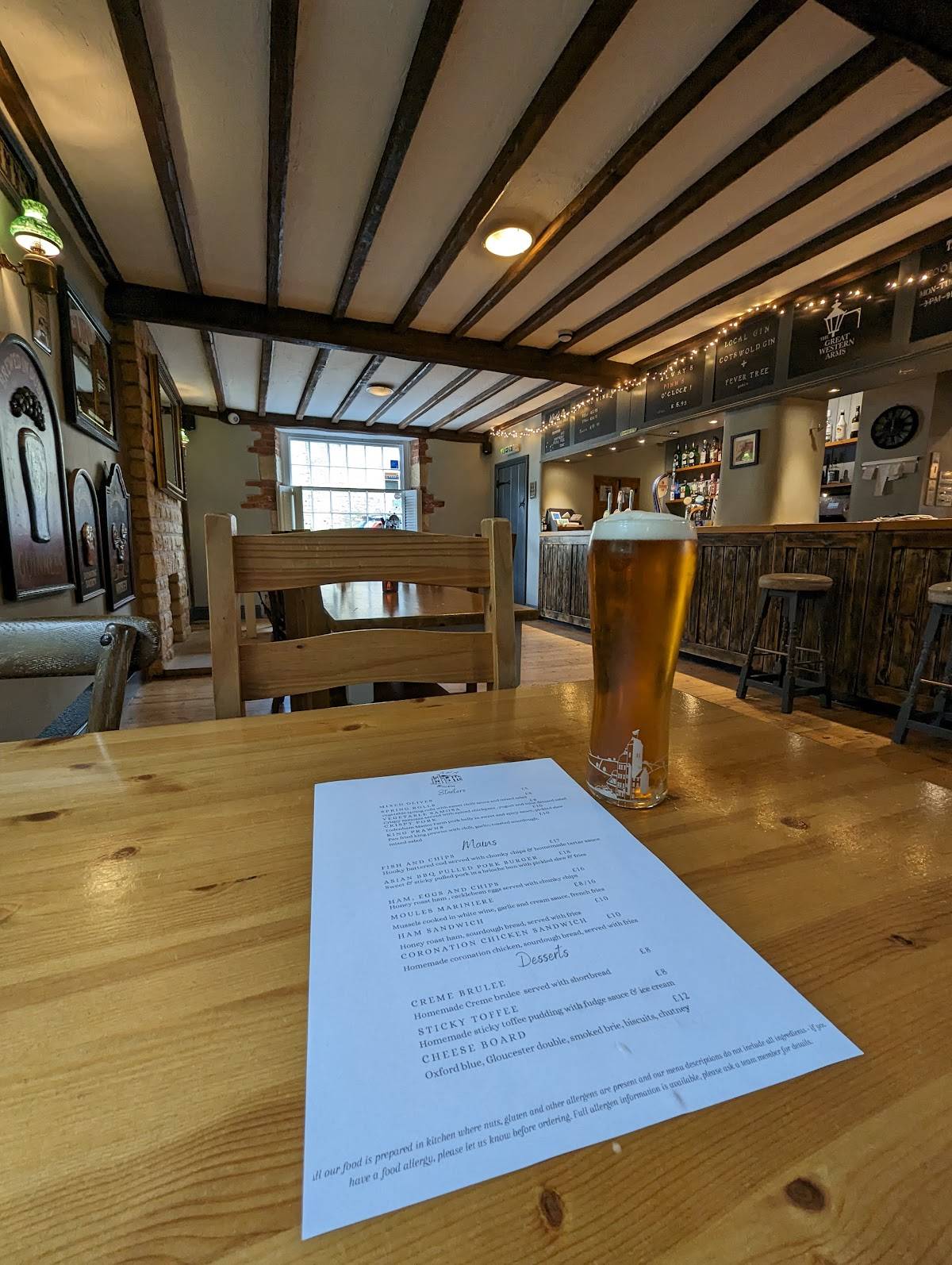 Menu at The Great Western Arms pub & bar, Blockley