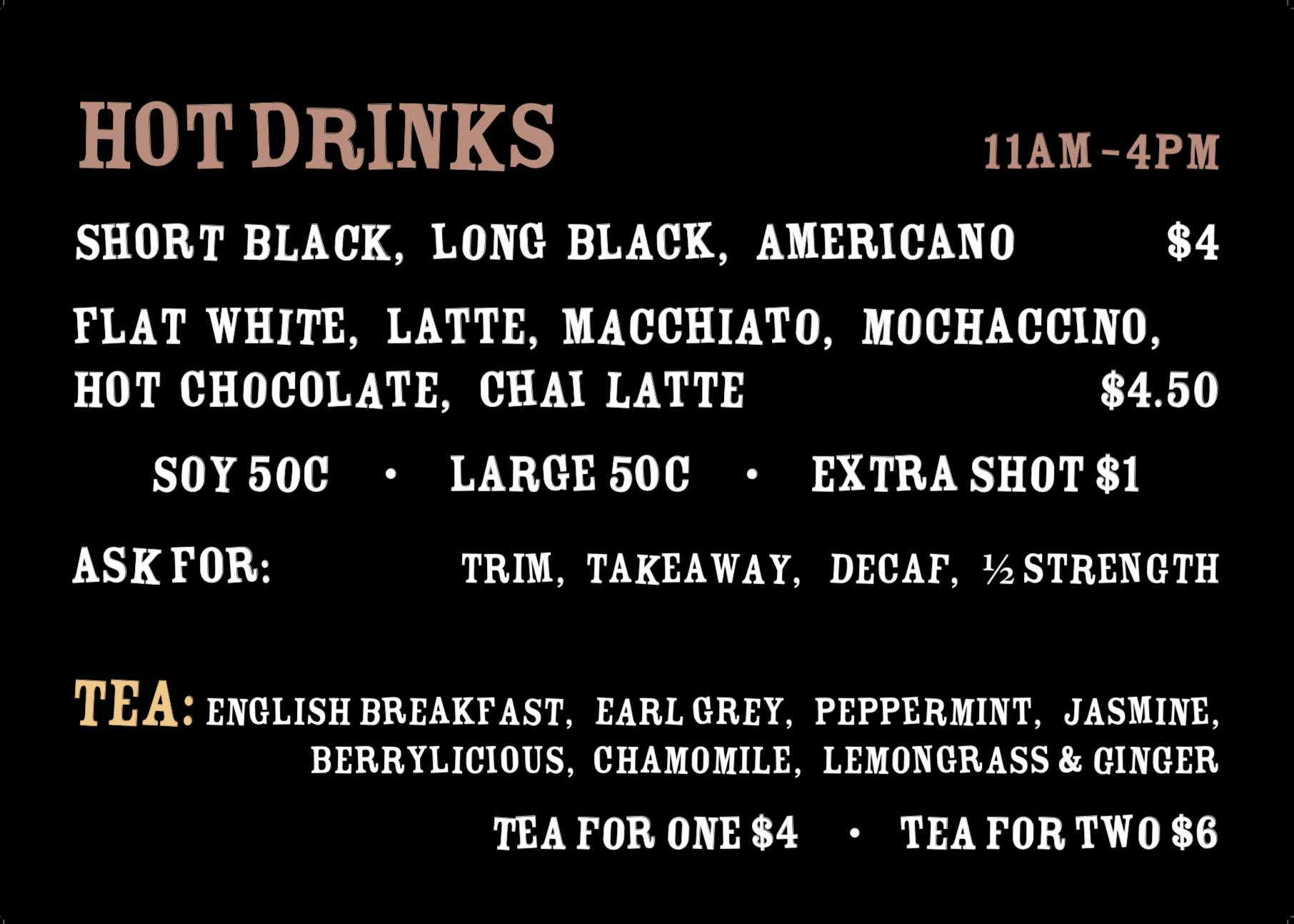 Menu at The Hunter Lounge pub & bar, Wellington