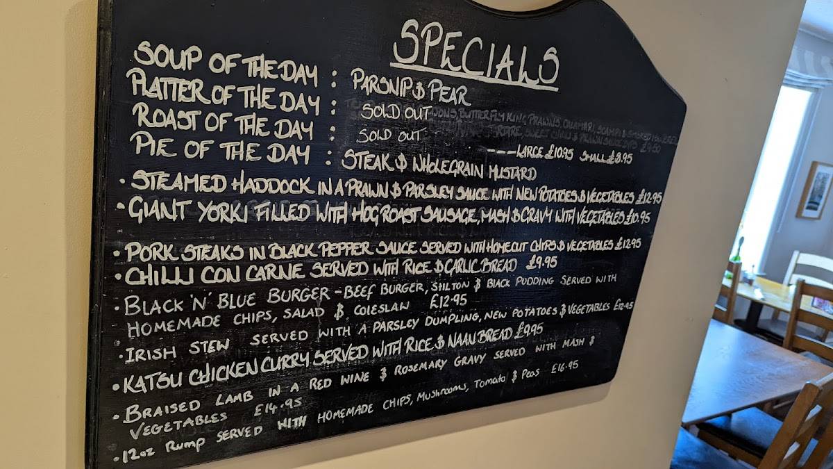 Menu at The Okeover Arms pub & bar, Ashbourne