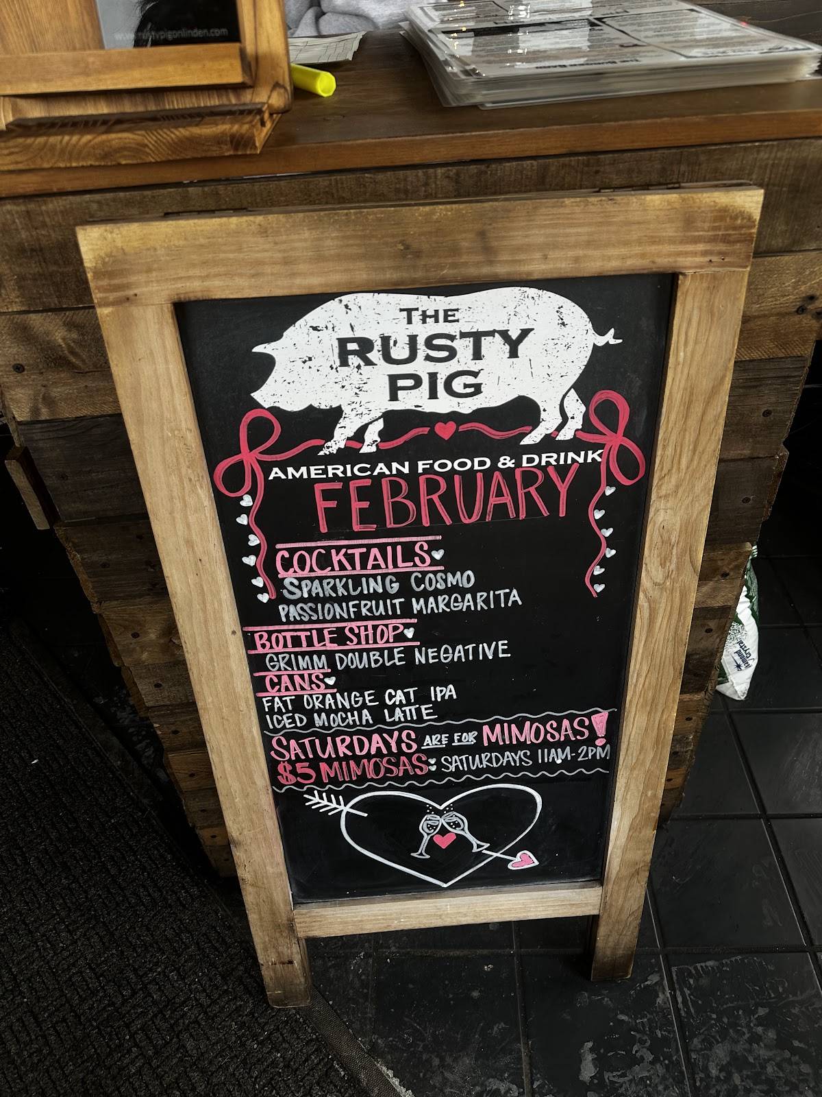 Menu at The Rusty Pig pub & bar, Geneva
