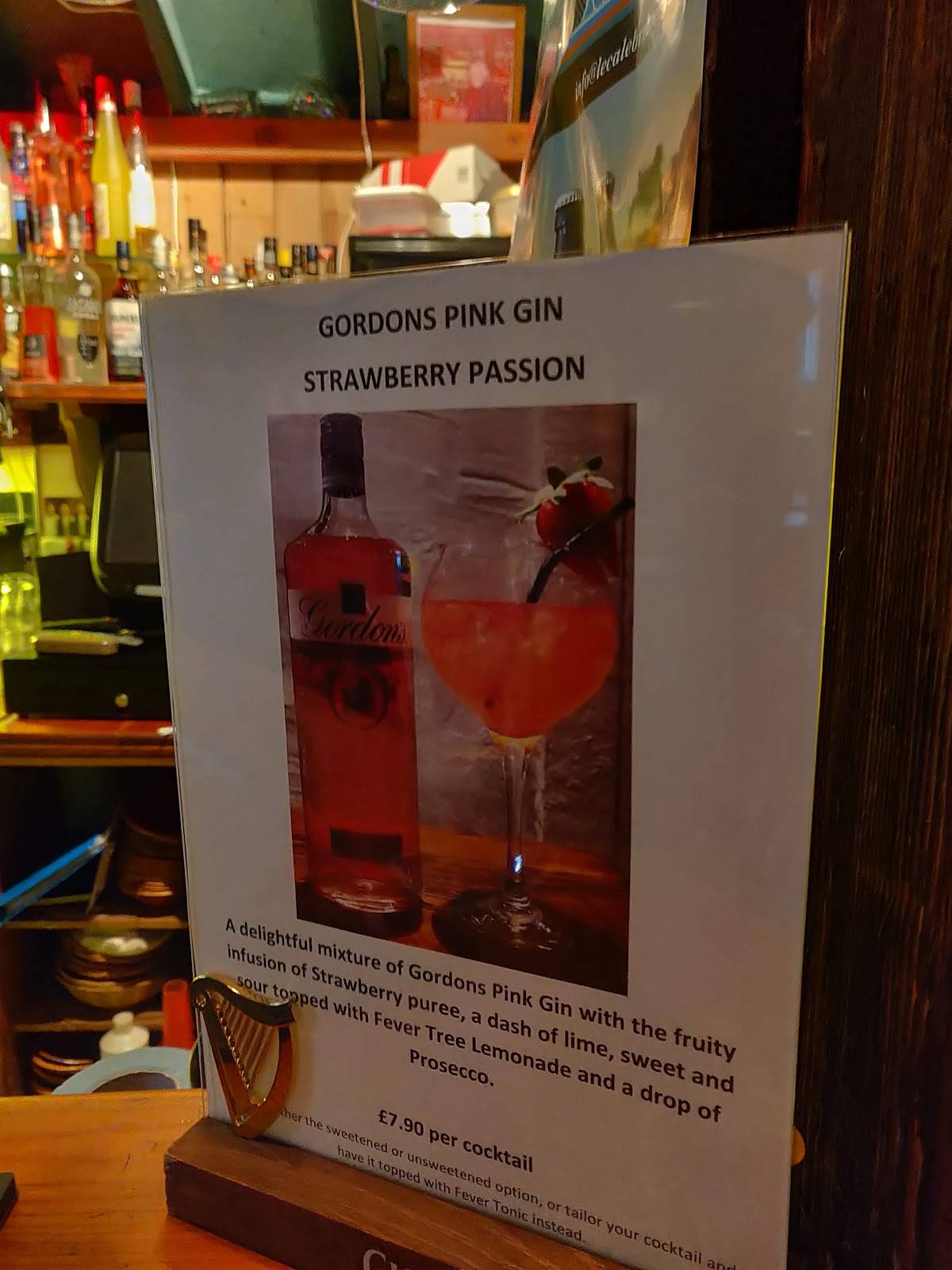Menu at The Smuggler's Table pub & bar, Killyleagh