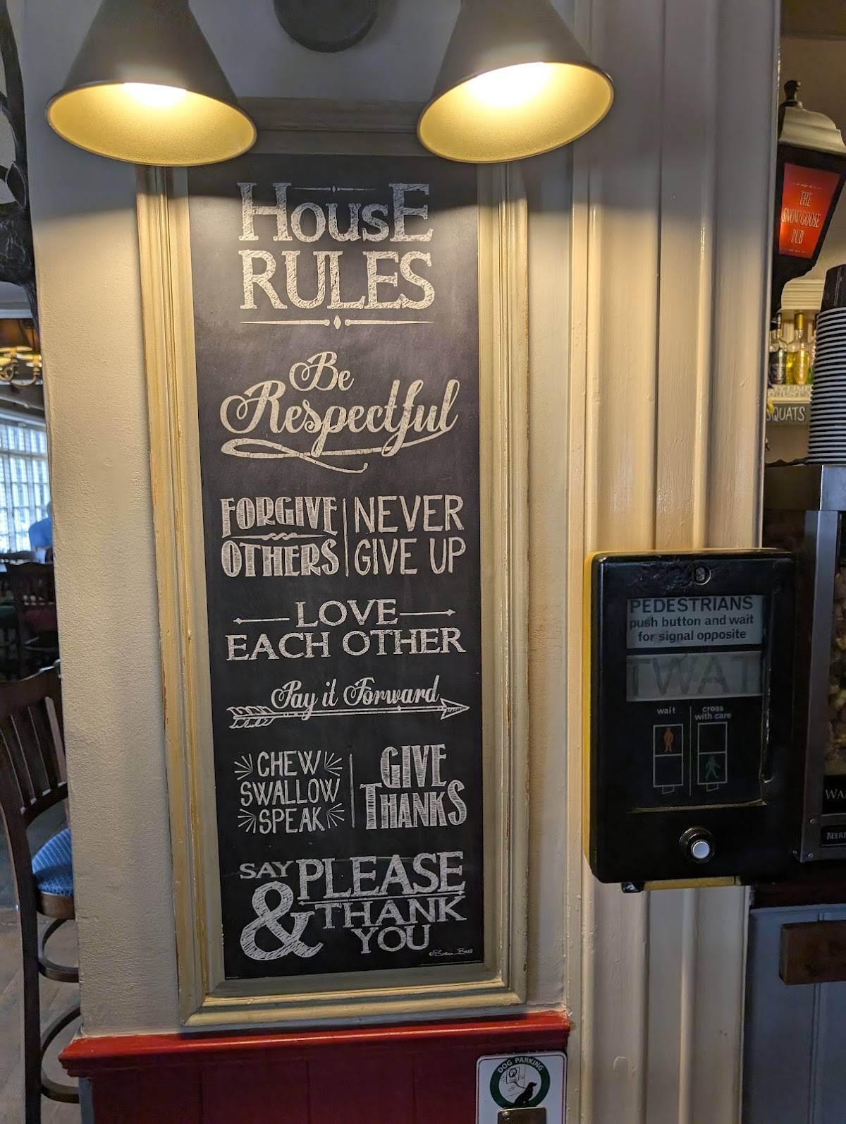 Menu at The Snow Goose pub & bar, Farnborough