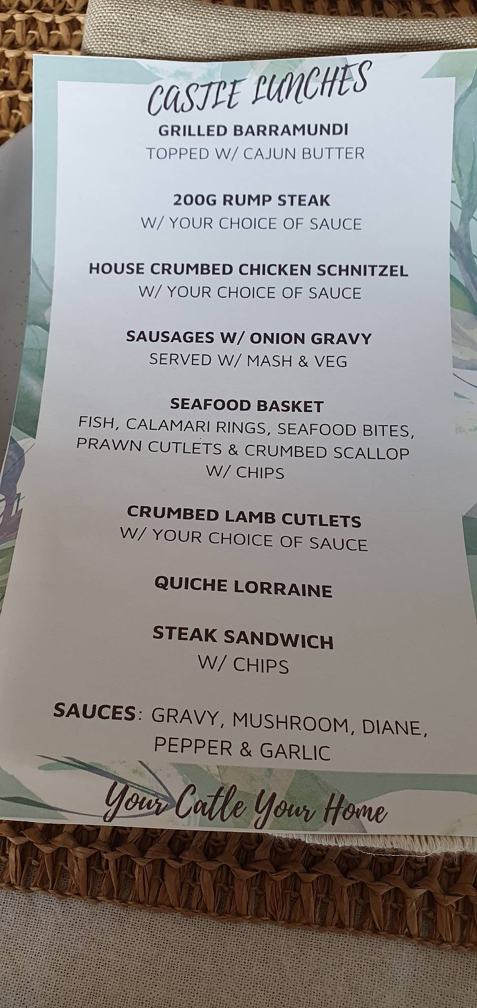 Menu at The Windsor Castle Hotel pub & bar, East Maitland