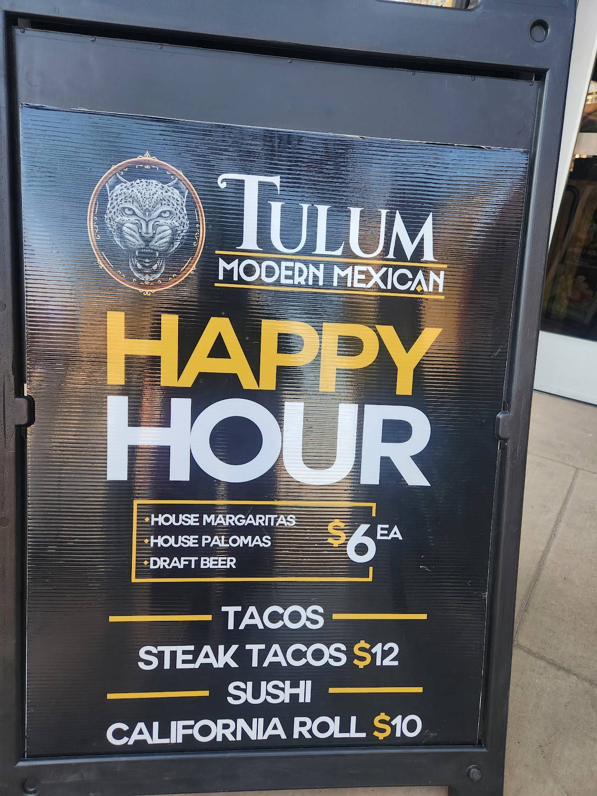 Menu at Tulum Modern Mexican pub & bar, Glendale