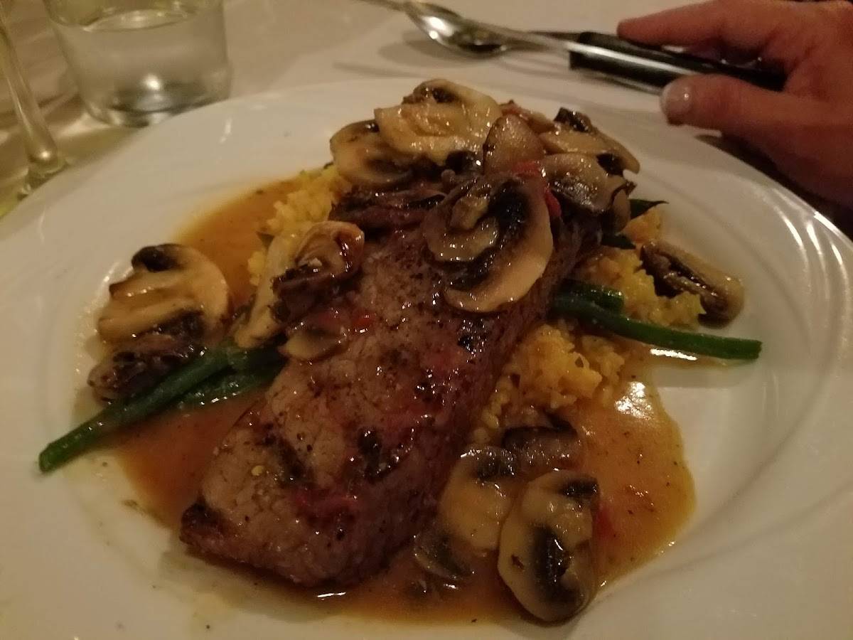 Menu at Puccini's restaurant, Sarasota
