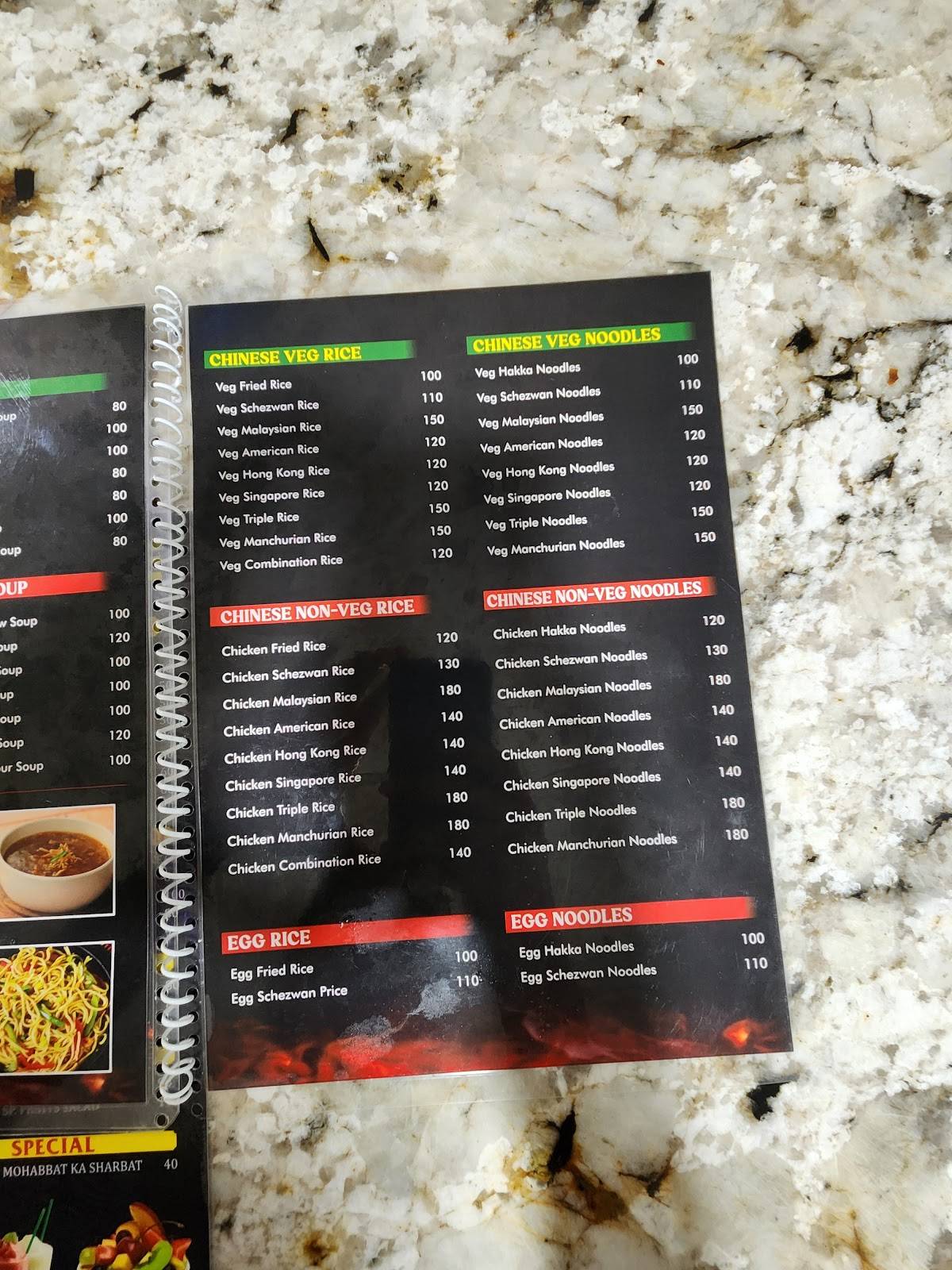 Menu at Alfa Southin Cafe, Pune, Florina Estate