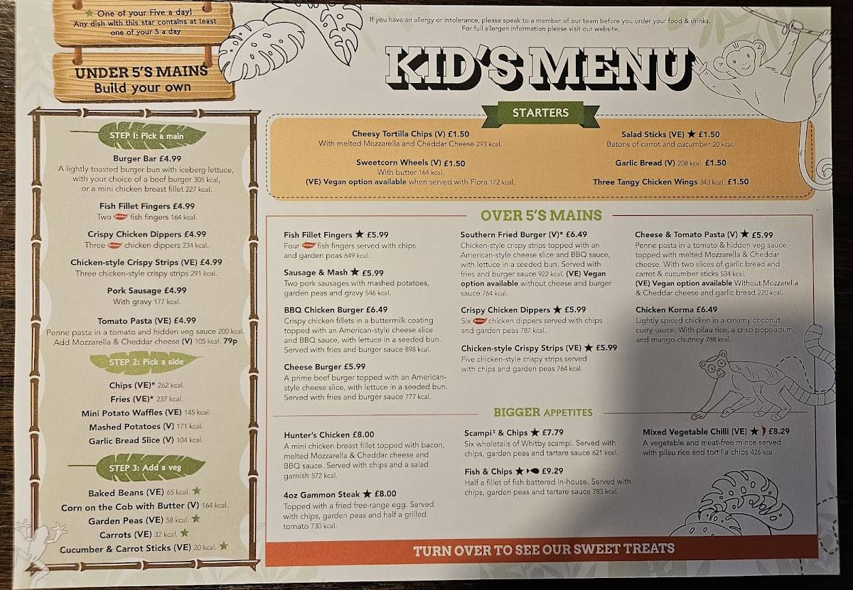 Menu at Pure Drop pub & bar, Ferndown