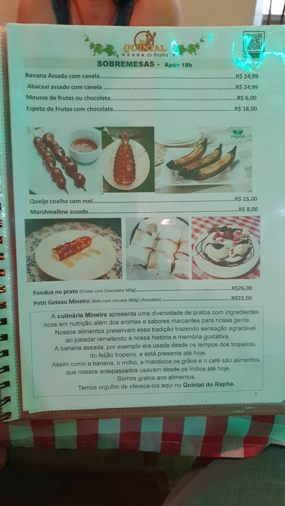 Menu em QUINTAL DO RAPHA restaurante, Araguari