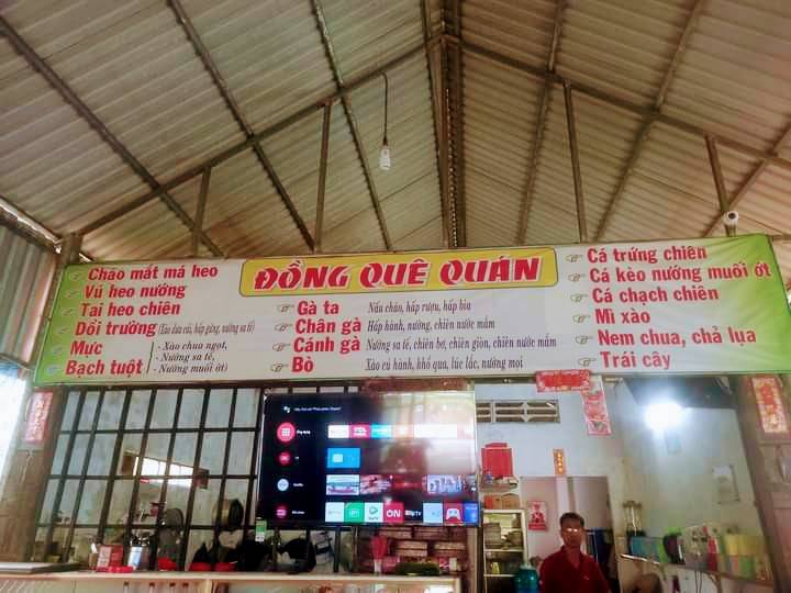 Menu at Quán Đồng Quê, Binh Minh