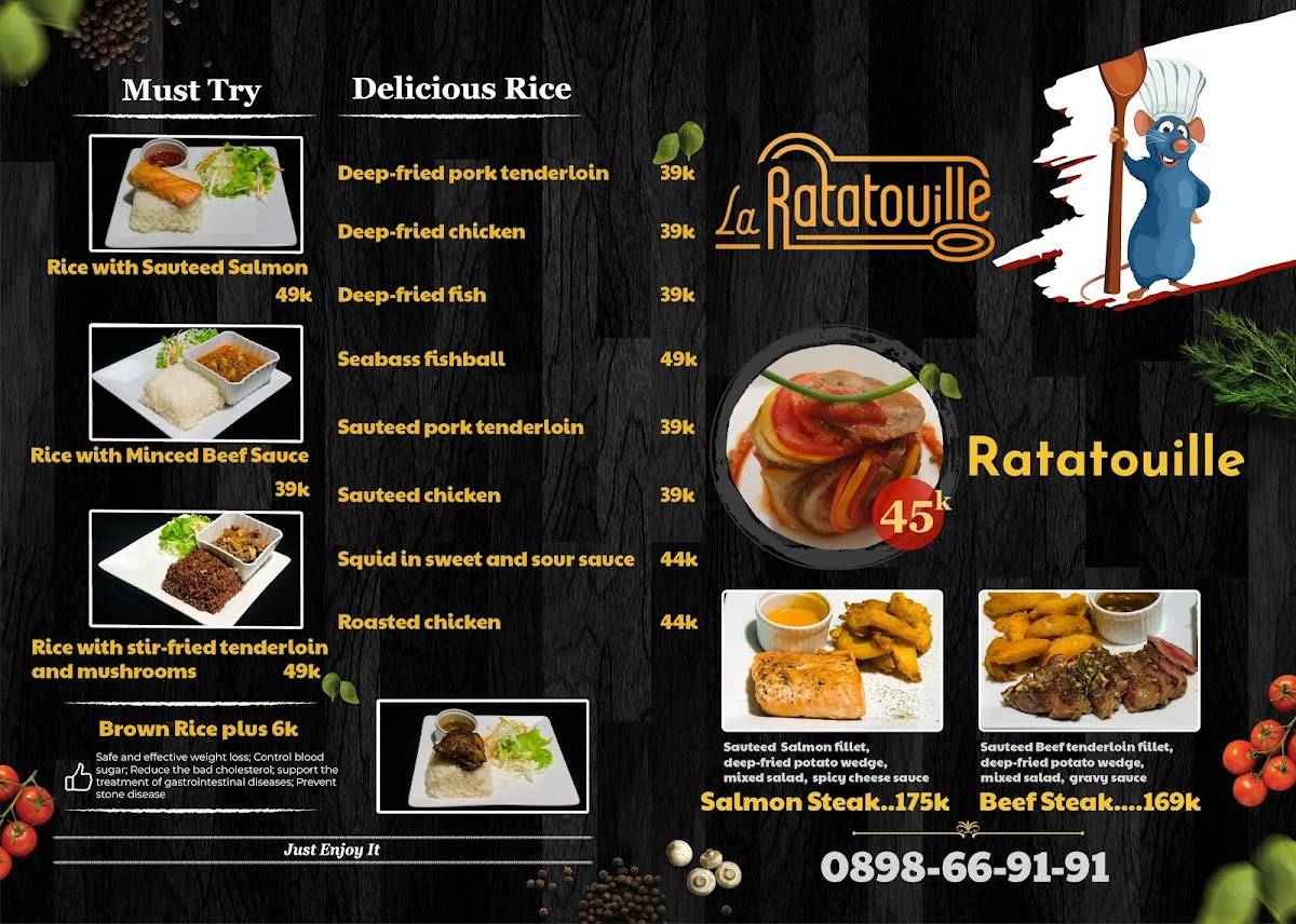 Menu at La Ratatouille Restaurant, Ho Chi Minh City