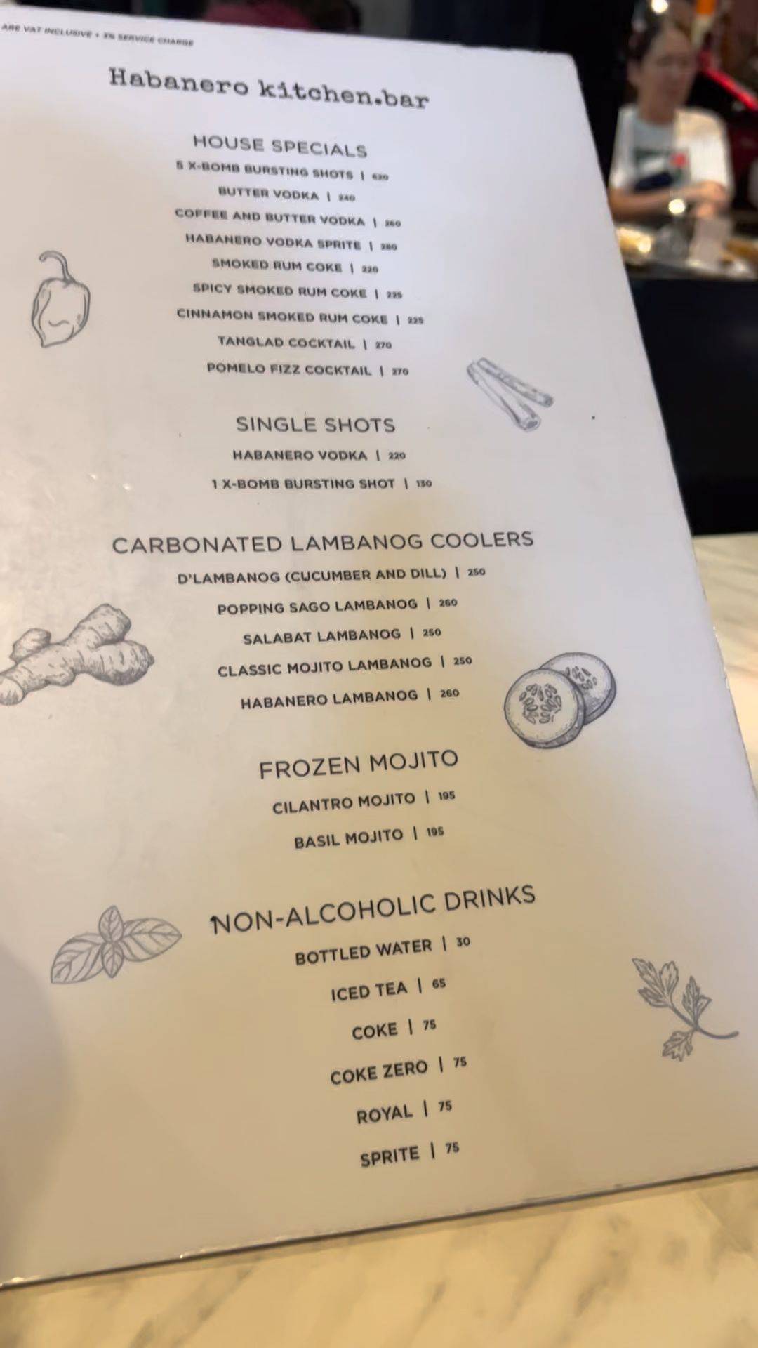 Menu at Habanero Kitchen Bar, Quezon City, Araneta Center