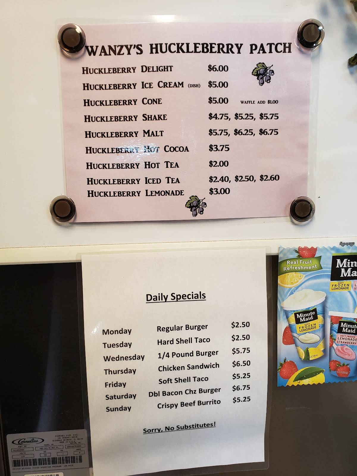 Menu at R Place restaurant, Troy, US-2