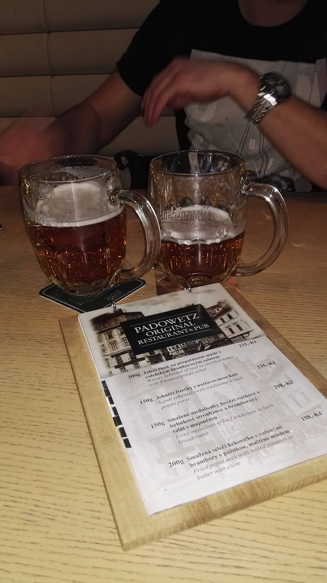 Menu at RESTAURANT&PUB PADOWETZ Pilsner Urquell, Brno