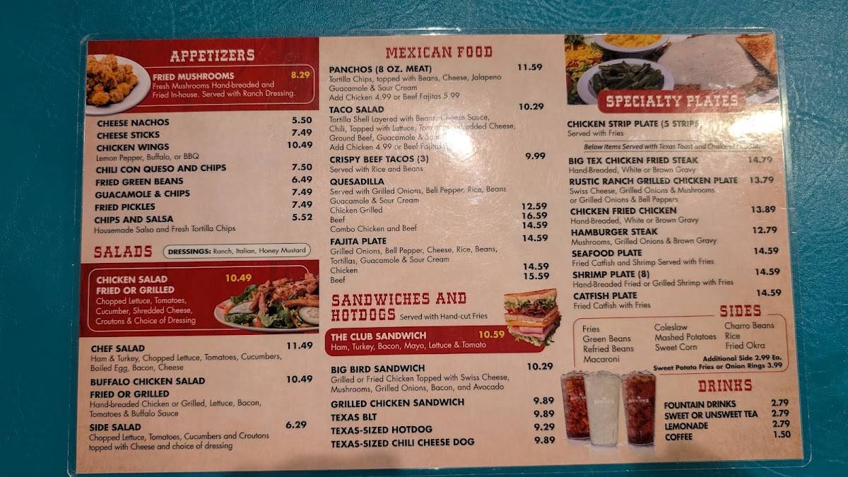 Menu at RUSTIC RANCH RESTAURANT, Weslaco