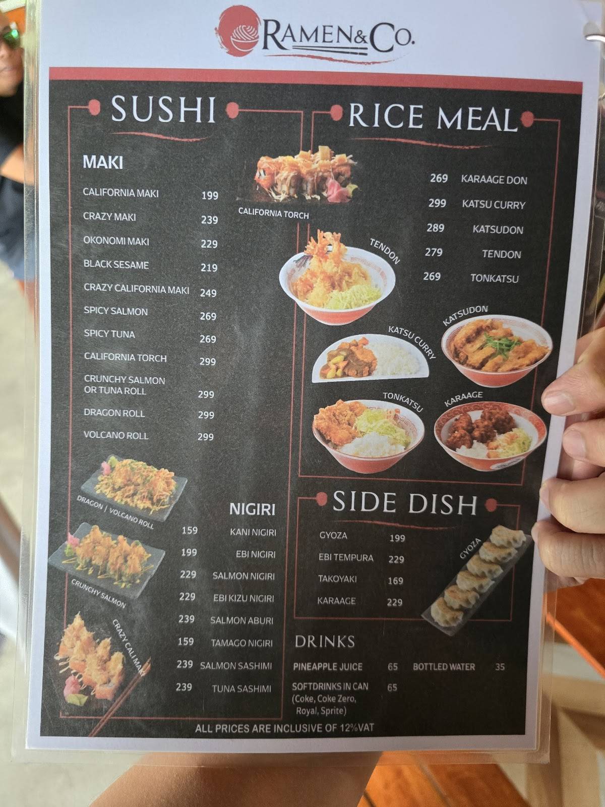 Menu at Ramen Co Japanese Cuisine Restaurant, Lipa