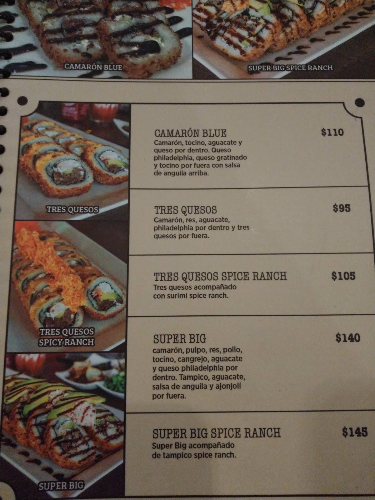 Carta del restaurante Ranch Roll Sushi Tres Rios, Culiacán Rosales