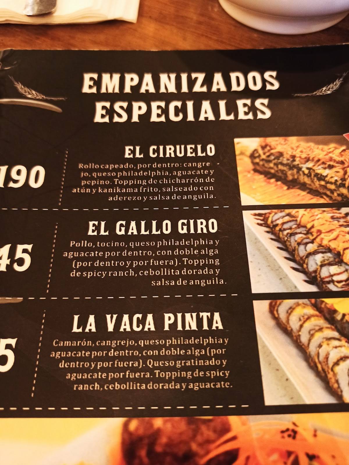 Carta del restaurante Ranch Roll Sushi Tres Rios, Culiacán Rosales