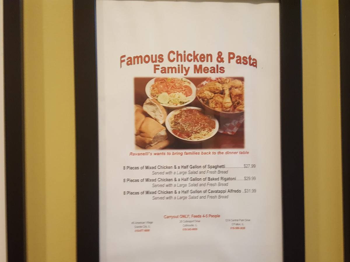 Menu at Ravanelli's Restaurant, Granite City, 3 American Vlg