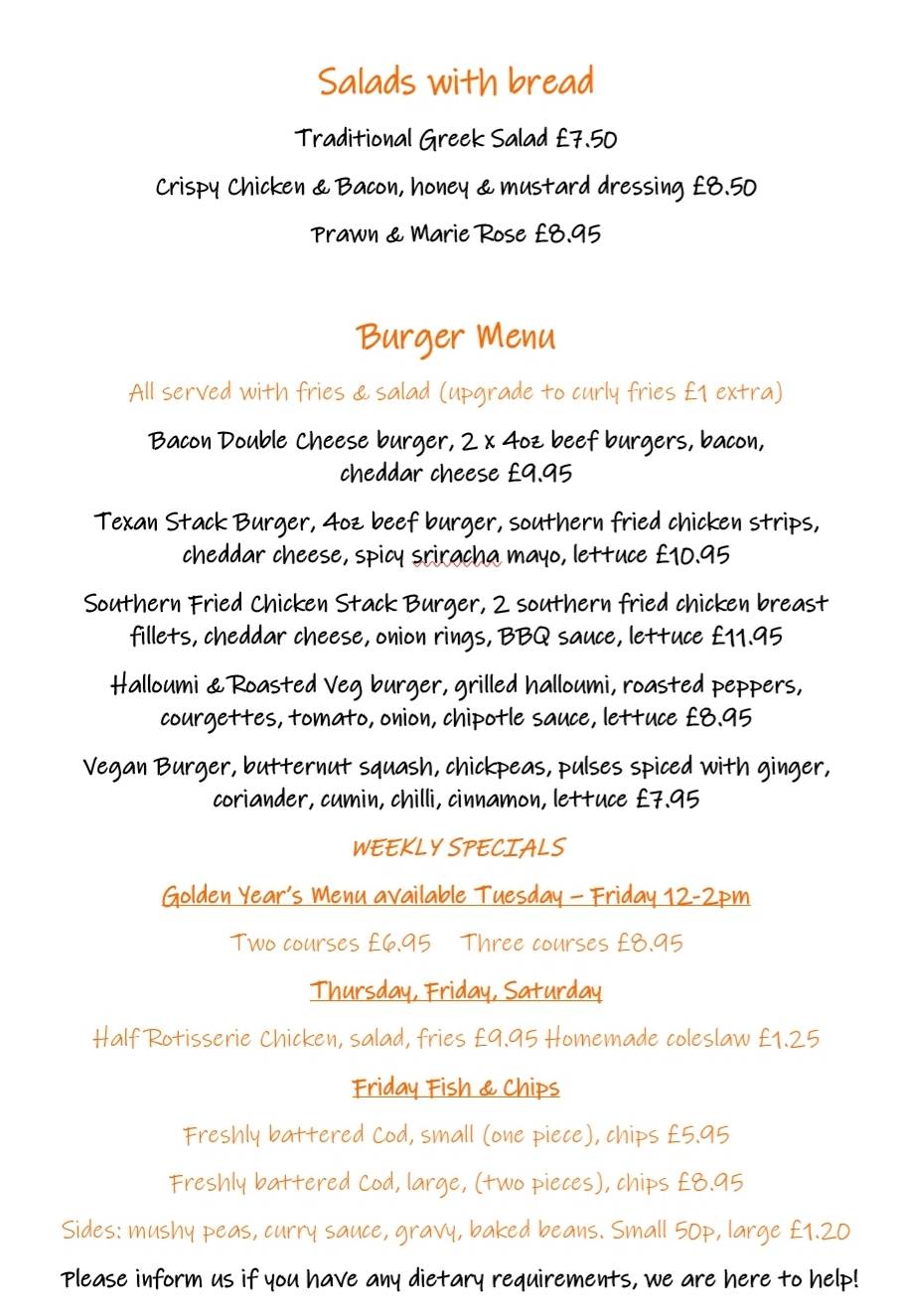 Menu at Recruiting Sergeant, Great Gonerby pub & bar, Grantham, 10 High St